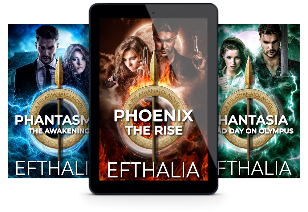 Book Cover – Phi Athanatoi Series by Efthalia – 3D – BookMojo